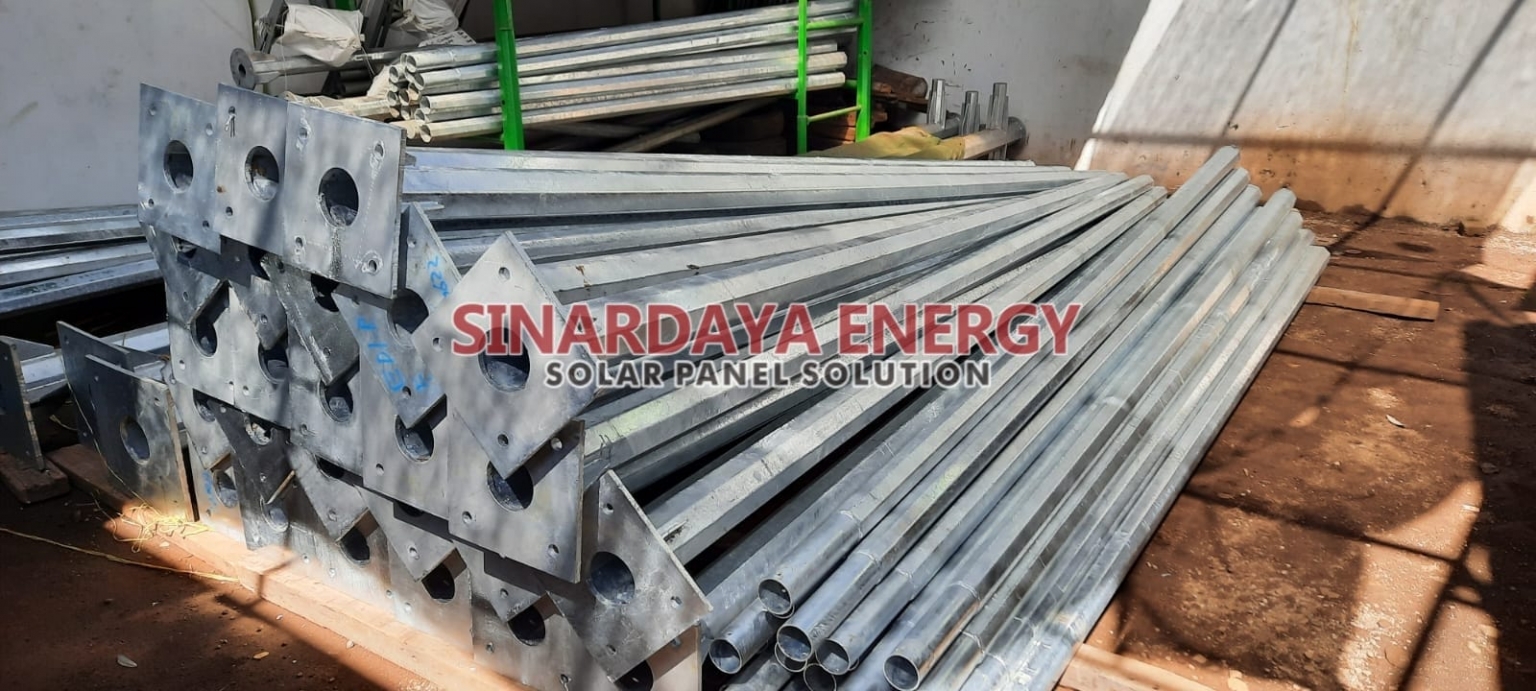 JUAL Tiang PJU Solarcell 7m Galvanis
