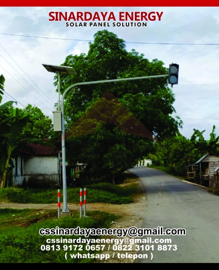 JUAL Tiang Warning Light Tenaga Surya