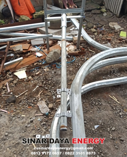 JUAL Tiang Warning Light Tenaga Surya