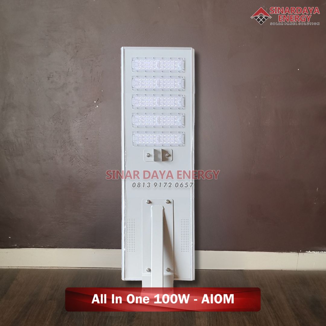 JUAL Lampu PJU Solar Panel All In One 100watt AIOM